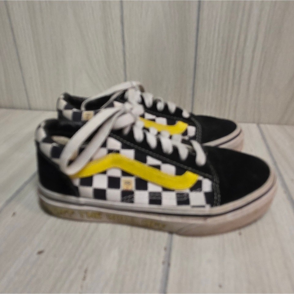 Sponge Bob Square Pants Youth Vans Checkerboard Sneakers Size 13 Off ...