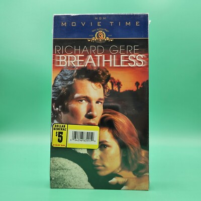Breathless (VHS, 1983) Richard Gere BRAND NEW SEALED MGM Movie Time ...
