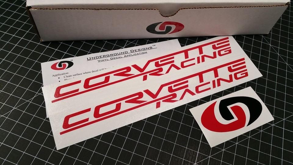 Corvette Racing Decals (2pk) C5 C6 C7 C8 Fender Stickers Stingray Z06 ...
