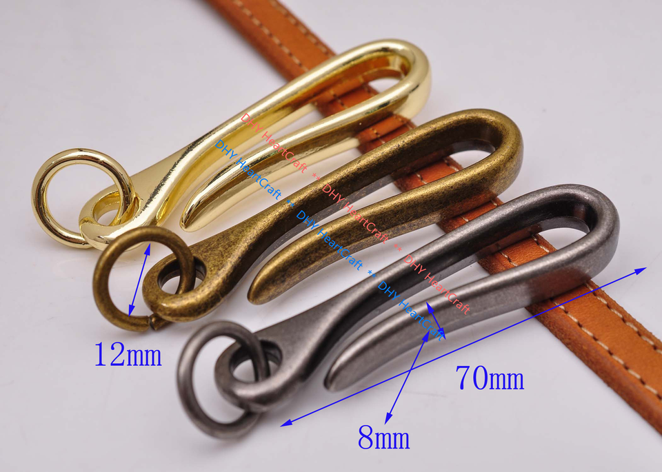 5pc Heavy Quality KeyChain Pocket Key Chain Clip Fish U Hook Antique ...