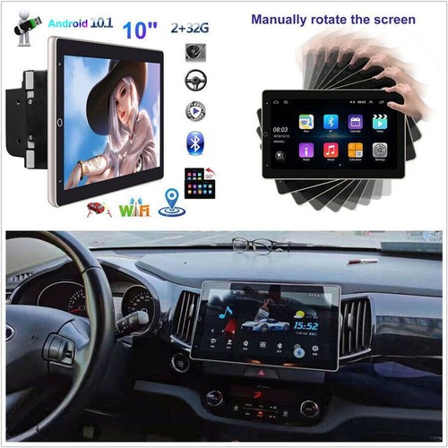 10" Rotatable Screen 2G+32G Android Car GPS Navigation WiFi FM Mirror ...
