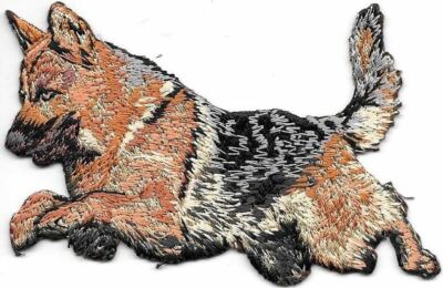 2 1/8" x 4" Jumping German Shepherd Dog Breed Embroidered Patch | eBay