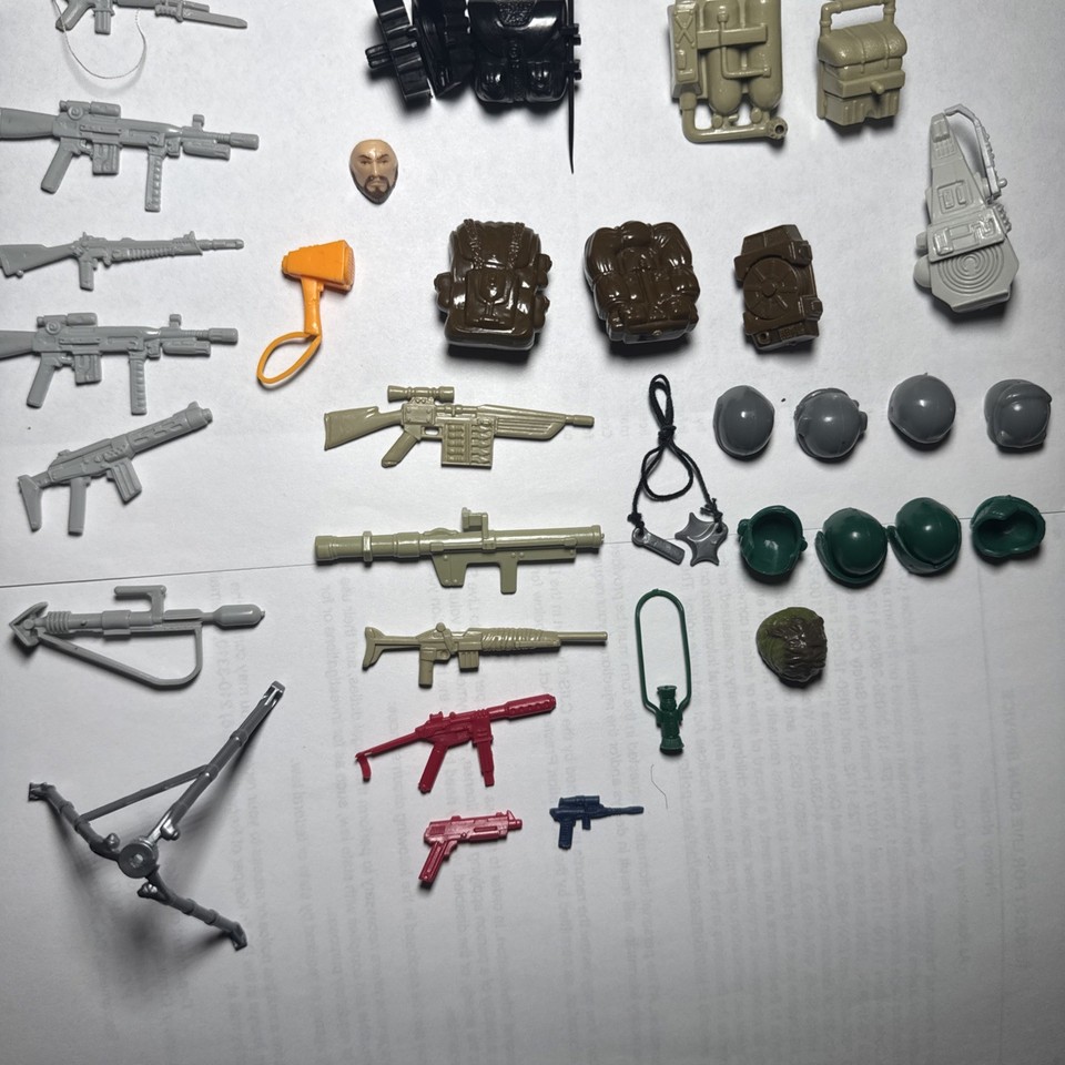 Lot Of Vintage GI Joe Parts & Accessories, Guns Weapons Stands ...