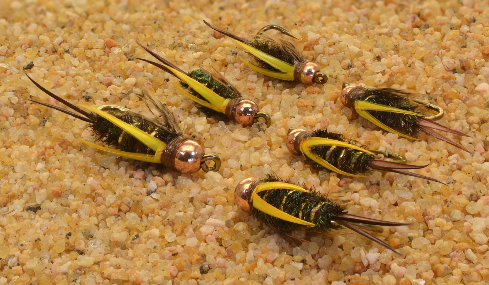 6 Ct - Amber Prince Nymph Fishing Flies - Mustad Signature Fly Hooks | eBay