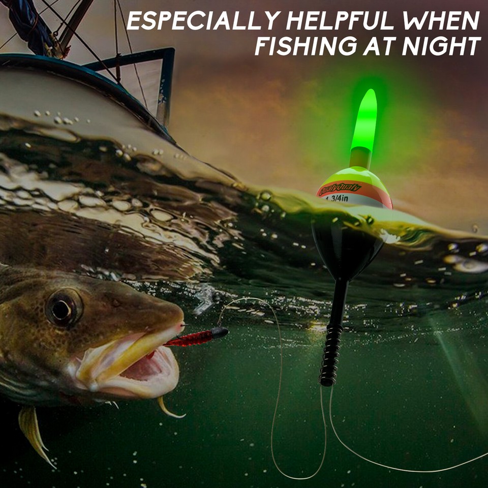 4Pcs-1.75In Lighted Slip Bobbers Fishing Floats Glow Dark Spring Bobber ...