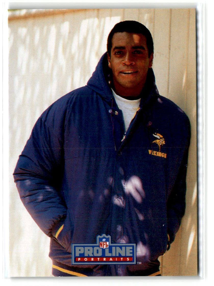 1991 Pro Line Portraits FOOTBALL #290 Ahmad Rashad Minnesota Vikings | eBay