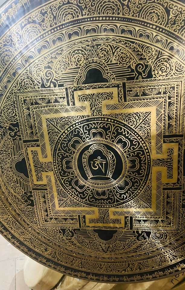 Mandala Gong-Handmade Tibetan Feng Gong for Sound Healing-Yoga ...