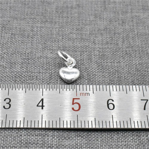 4pcs of 925 Sterling Silver Small Shiny Love Heart Charms 2-sided for ...