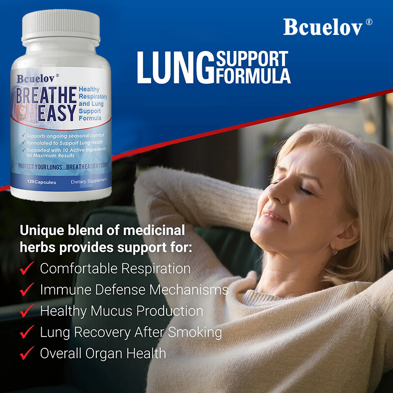 BREATHE EASY Respiratory and Lung Health Dietary Supplements 120 ...