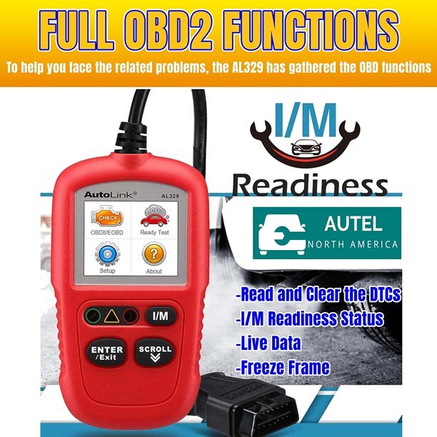 NEW Autel AutoLink AL329 (Upgraded AL319) OBD II /EOBD & CAN Diagnostic ...