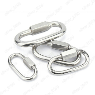 304 Stainless Steel Connecting rings Loop Lock Climbing Safty Buckles ...