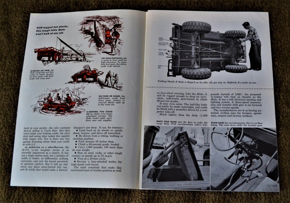 VTG 1958 What You Could Do With A Mechanical Mule Willys Jeep M274 | eBay
