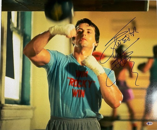 Sylvester Stallone Signed 20x24 Rocky II Photo Win Rocky Win Beckett ...