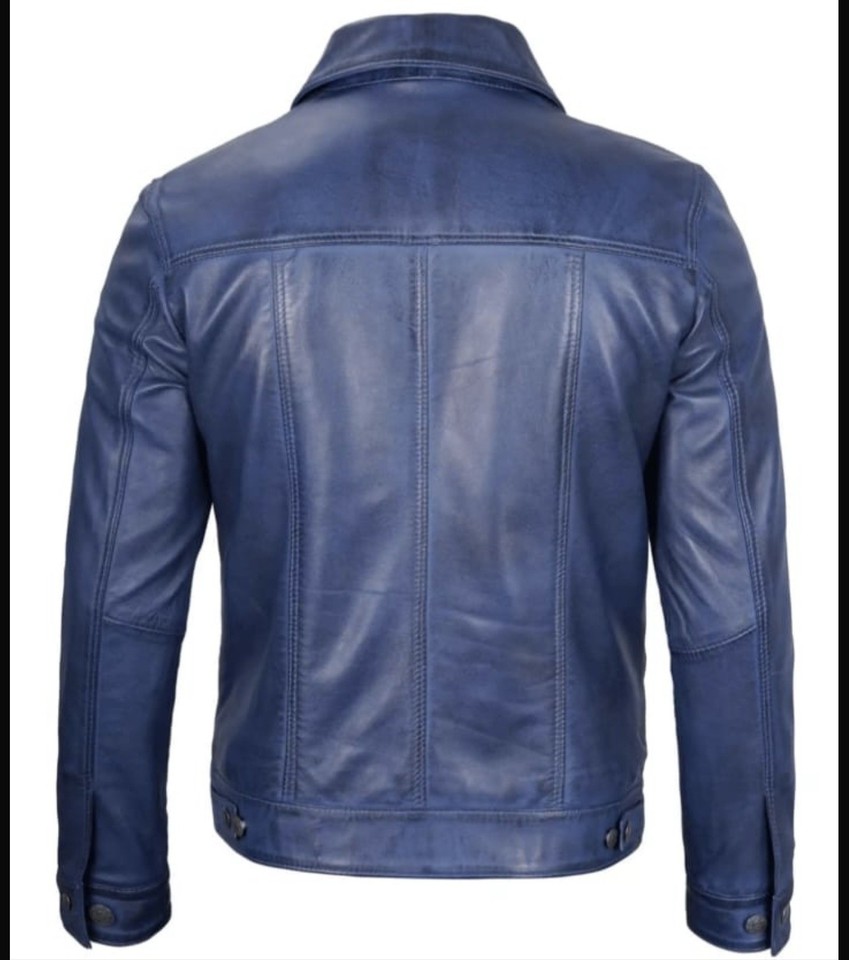 Men Leather Jacket Real Leather Jacket hooper Style Jacket Sheep Skin ...