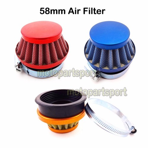 58mm Air Filter For Honda Suzuki Yamaha Kawasaki Motorcycle Pocket ...