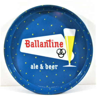 Vintage Ballantine Ale & Beer Tray Logo Image Old Distributor Stock ...