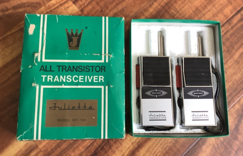 Vintage JULIETTE Transistor Transceiver MODEL WT-130 Walkie Talkies | eBay