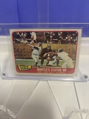 1965 Topps baseball world series Mickey Mantle card #134 Worn Good | eBay