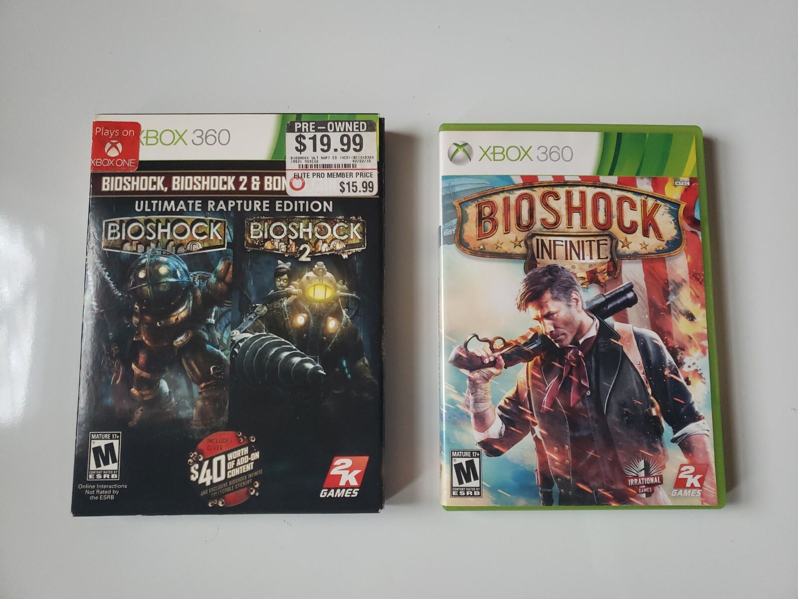 Mint Discs BioShock Lot of 3 Games Ultimate Rapture 1-2-Infinite Xbox ...
