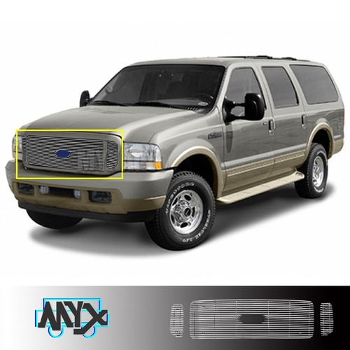 Billet Grille Fit 2000-2004 Ford Excursion W/ Logo Show Chrome Grill ...