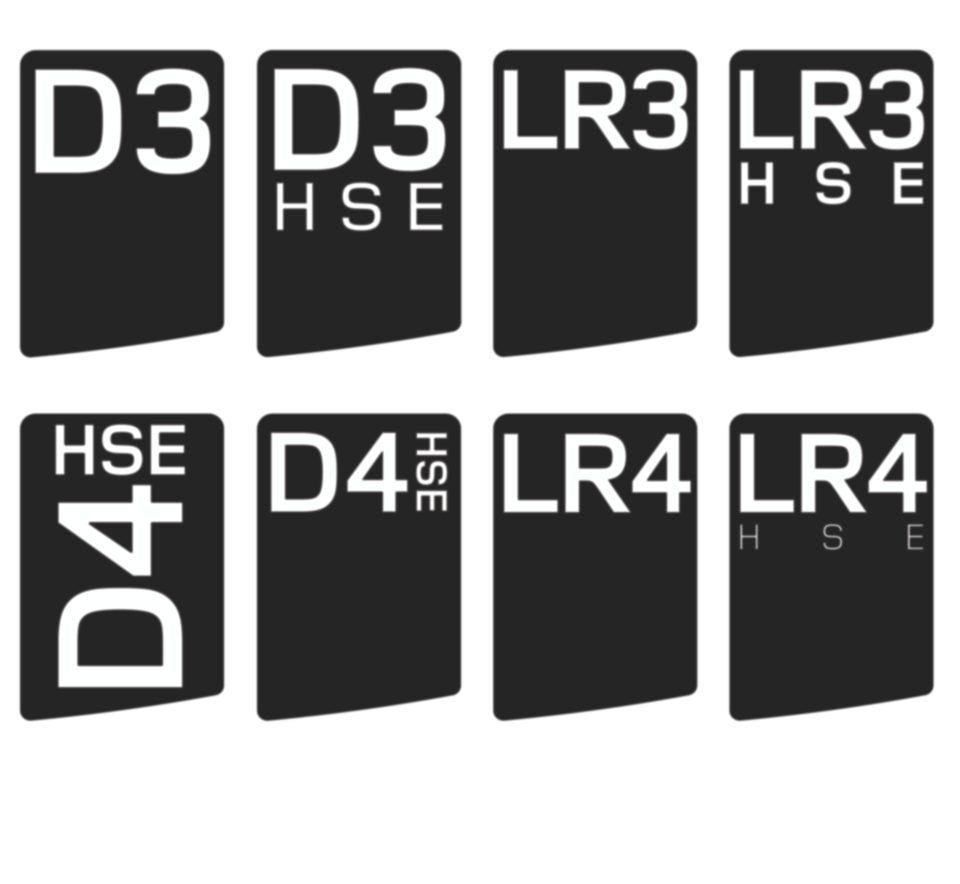 2 Rear Side Quarter Panel Graphic Decals for Land Rover DISCOVERY 3, 4 ...
