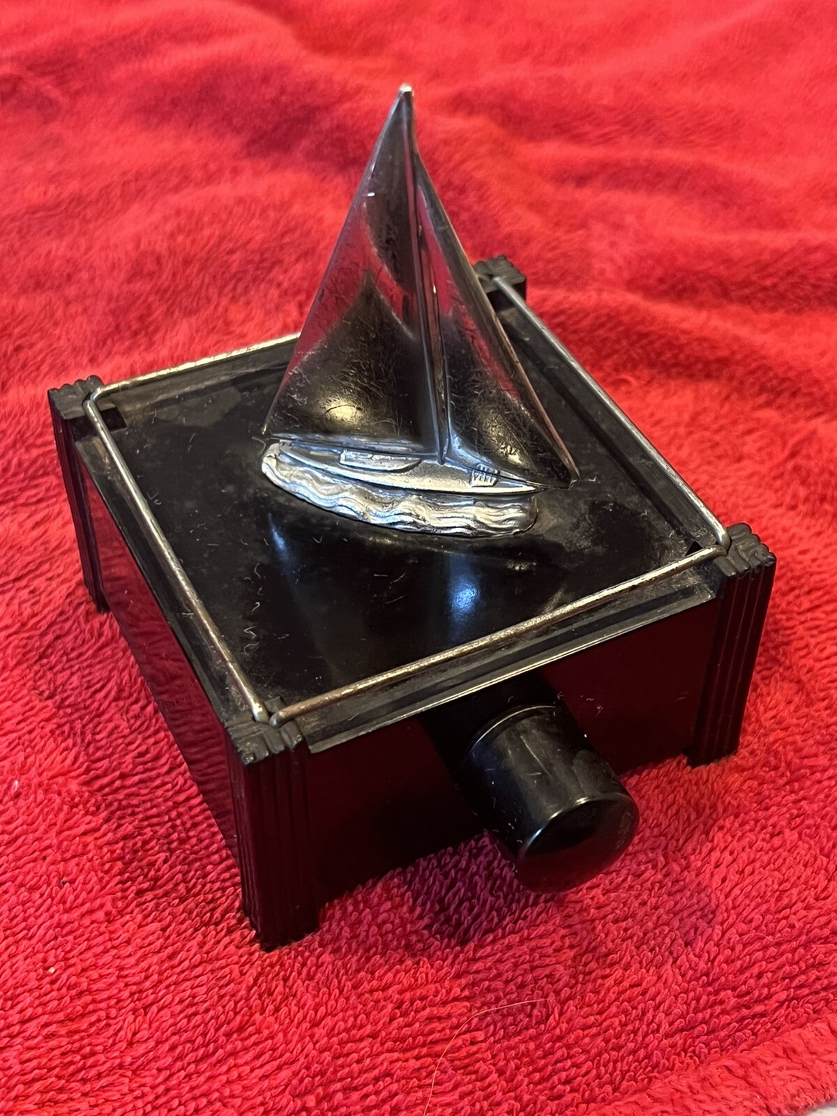 Vintage DUNHILL Silent Flame Table Lighter SAILBOAT Art Deco 1930s boat ...