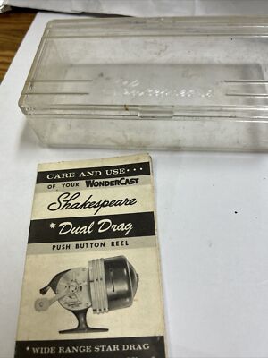 Vintage Shakespeare Fishing Line Plastic Box And Vintage Instruction ...