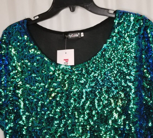 Sequin Women's Top Tunic Elegant Boutique CHIC Pretty Guide Size Large ...