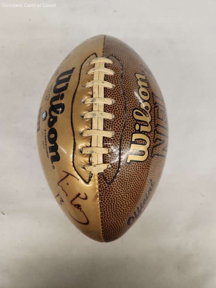 Wilson Gold Toned Football Ball Signed | eBay