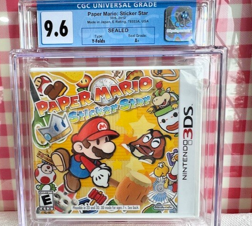 Nintendo 3DS Paper Mario Sticker Star graded CGC 9.6 A+ nearly perfect ...