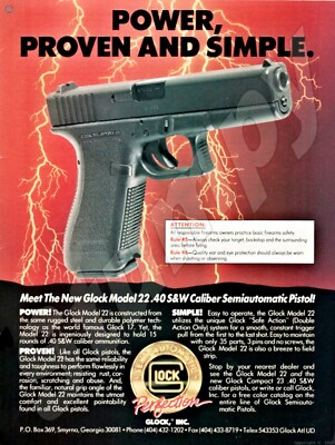 Glock Model 22 Ad Metal Sign 9" x 12" | eBay