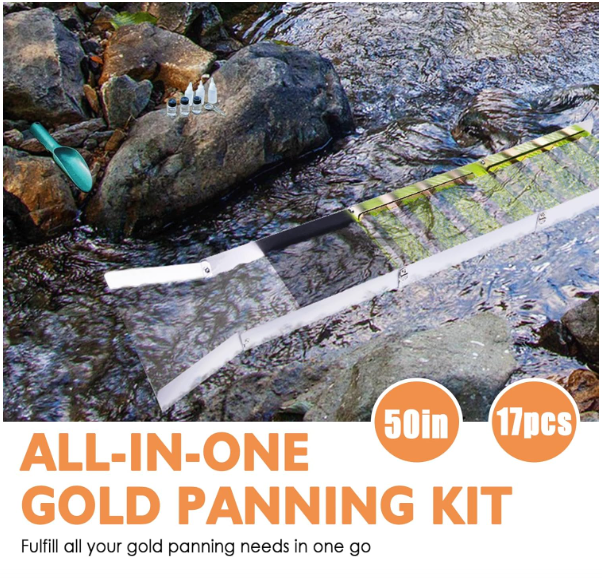Professional Gold Panning Kit with Sluice Box,Complete Gold Panning Kit ...