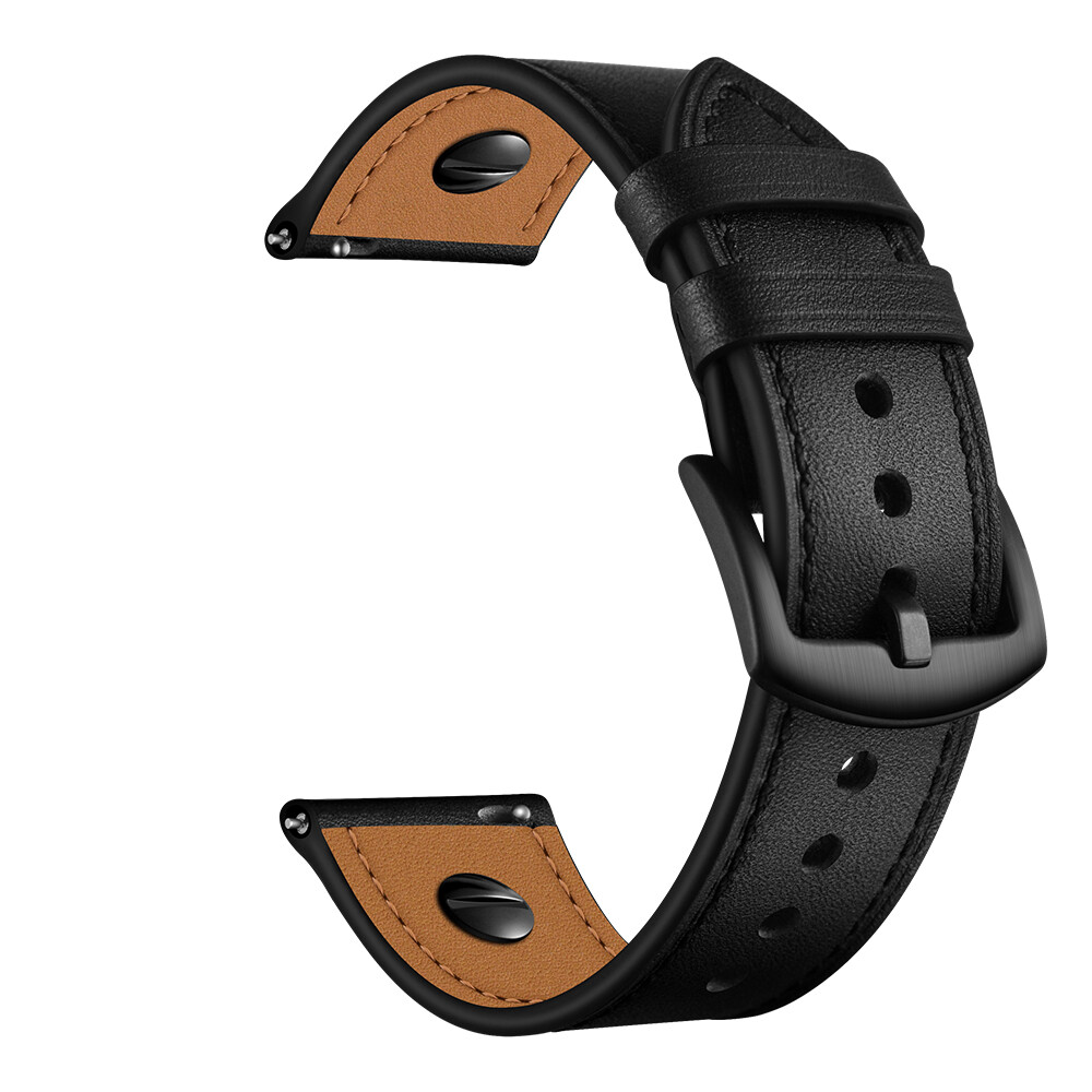 Punk Genuine Leather Watch Band For Amazfit GTR 4 3 Pro 2 2e 47mm Rivet ...
