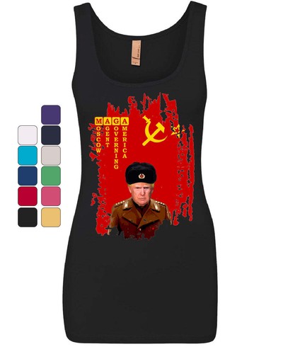 MAGA Comrade Trump Women's Tank Top Funny Soviet Flag USSR Russian ...