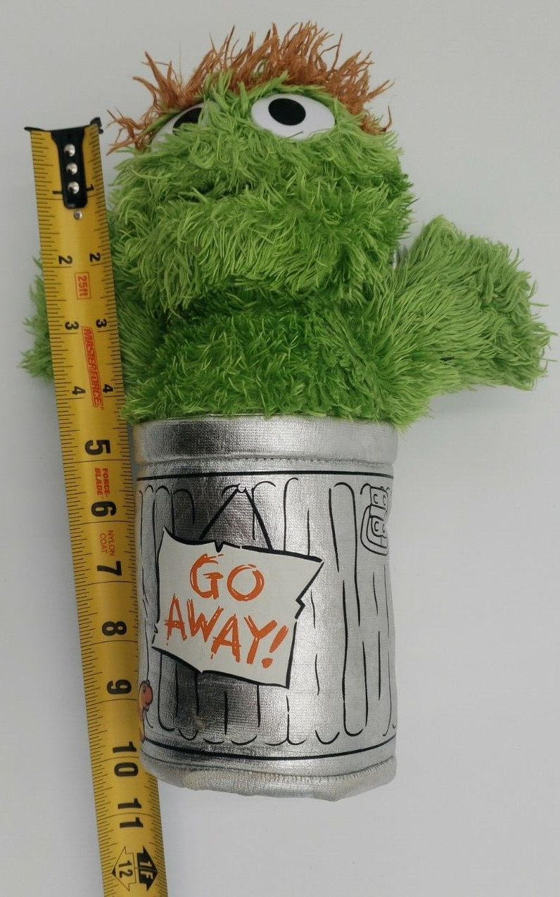 Gund Sesame Street Oscar The Grouch In Trash Can Stuffed Plush 10" 2013 ...