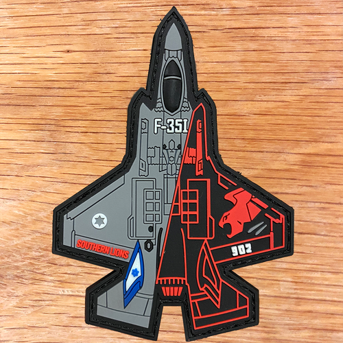 ISRAEL AIR FORCE F35I PVC PATCH 116 SQUADRON 3D GLOW IN DARK "SOUTHERN ...