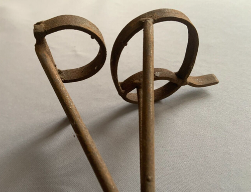 ANTIQUE Hand Forged Blacksmith Made BRANDING IRON - Letters P Q | eBay