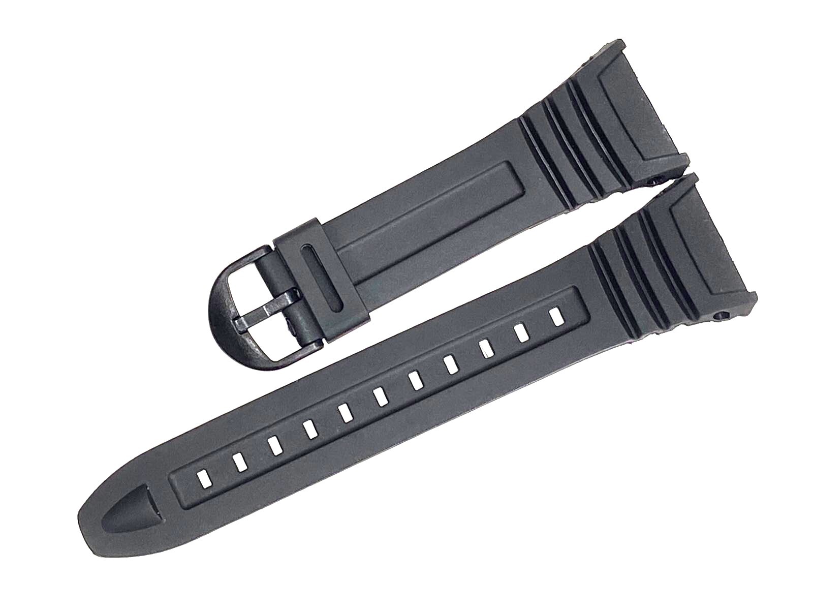 Silicone Watch band for Casio 3239 W-96H-1A 2A 9A Strap Black Men's ...