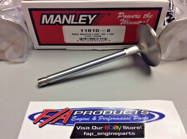 11810-8 Manley Race Master Intake Valves 2.055 +100 long SB Chevy 350 ...