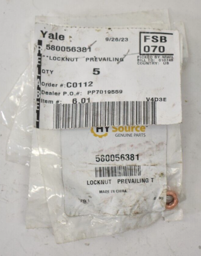 Lot of 5 HY Source Prevailing Lock Nuts Hardware Tools 580056381 For ...
