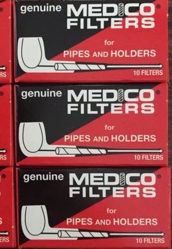 3 Genuine Medico Tobacco Pipe & Cigar Holder Filters Boxes New 2 1/4 ...