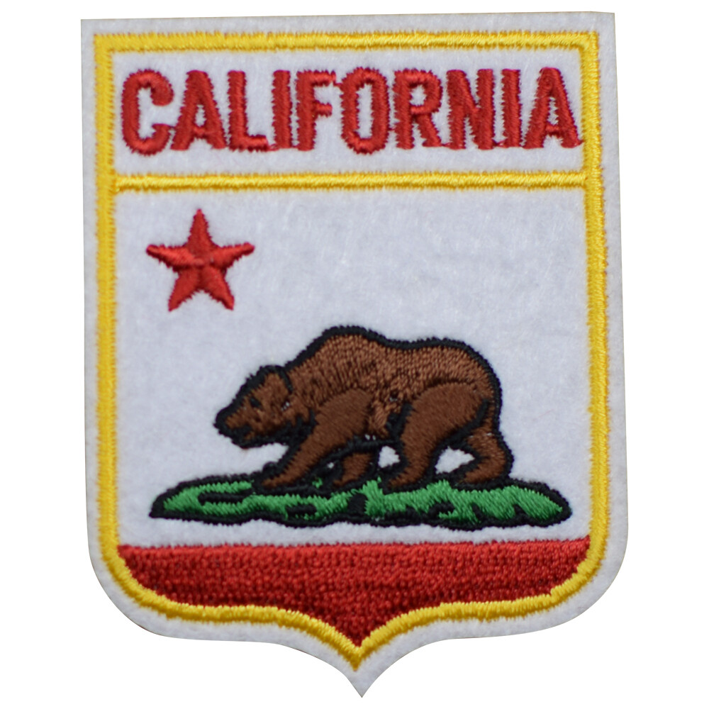 California Patch - Embroidered Flag Shield Badge 2.5" (Iron Or Sew On ...