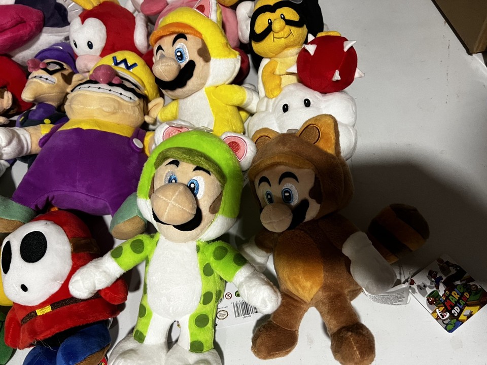 Super Mario Plush Doll Lot - Mario Luigi Wario Waluigi Boo Characters ...