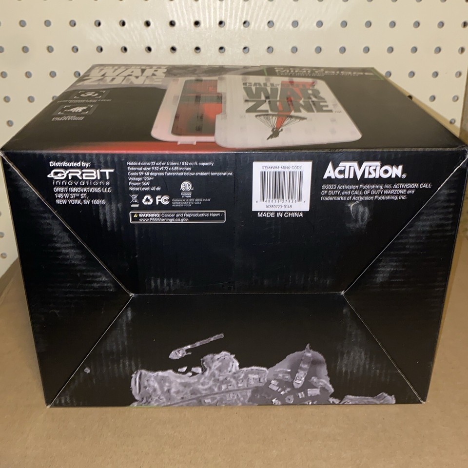 Call Of Duty War Zone Logo 6 Can Mini Fridge COD Game Room Decor LED ...