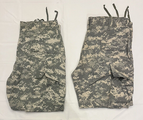 x2 US Military ACU Army Digital Camo Combat Cargo Pants Sz Large ...