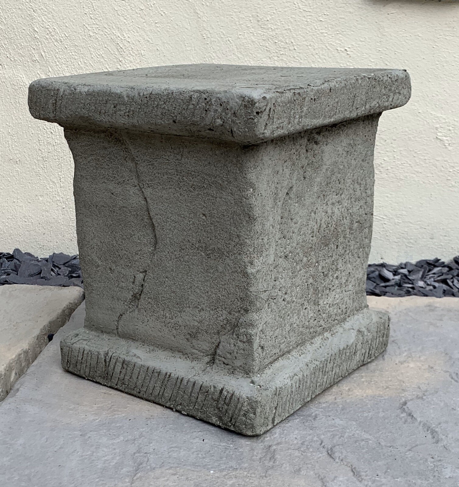 Cast Stone Plinth Column Garden Or Indoors distressed look | eBay UK