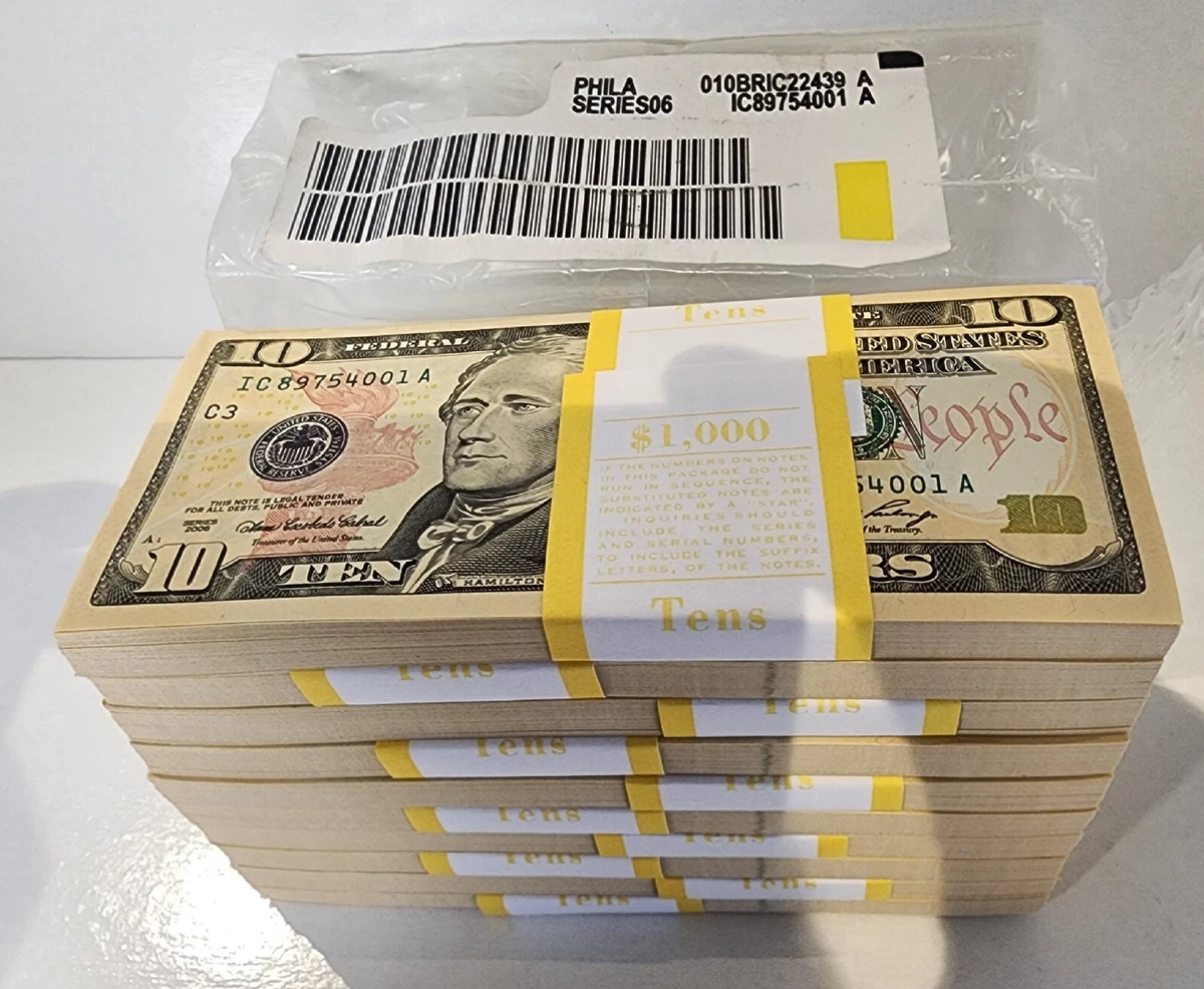 Stack Of 10 Dollar Bills