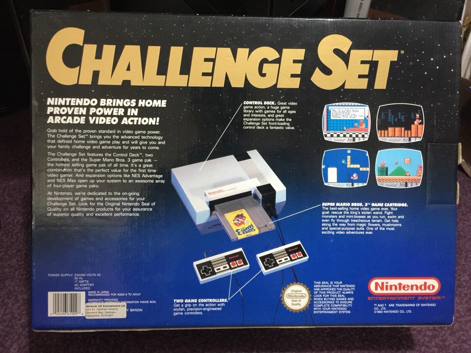 Nintendo NES Challenge Set Super Mario 3 NES Mario 3 Pack Boxed MINT ...
