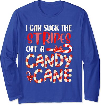 Funny Dirty Candy Cane Christmas Hilarious Santa Long Sleeve T-Shirt | eBay