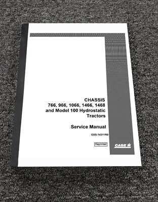 Case IH 1466 1468 100 Hydrostatic Tractor Chassis Shop Service Repair ...